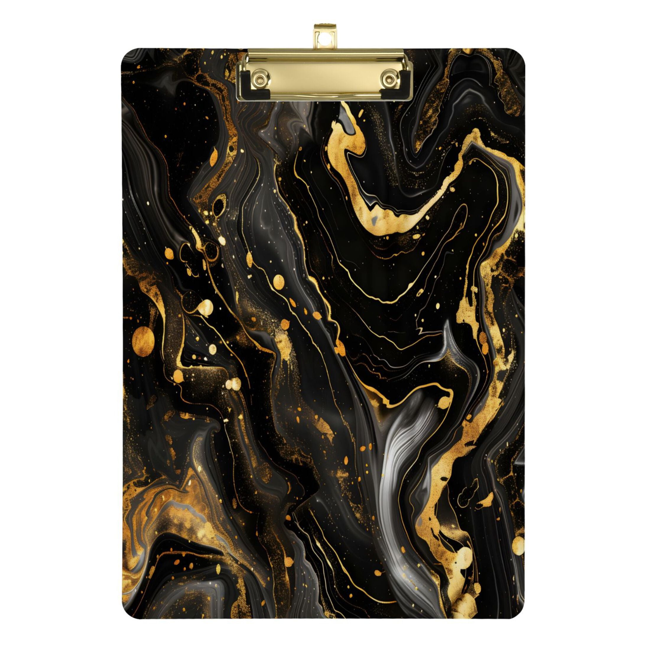 Luxury Black and Gold Marble Acrylic Clipboards A4 Standard Letter Size ...