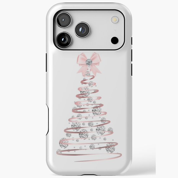 Luxury Bling Christmas Tree Sparkle Gold iPhone Case 17 through 11 Pro ...