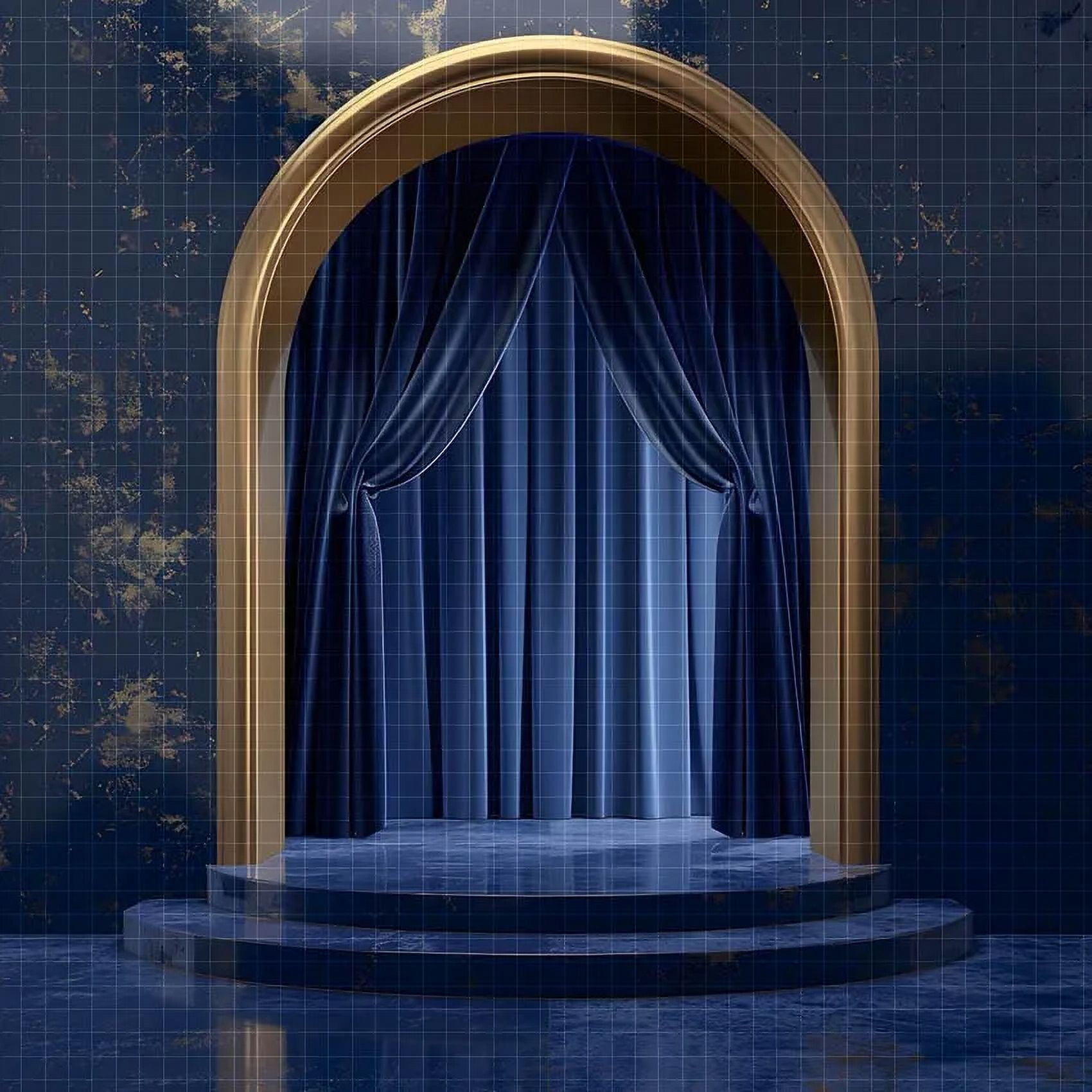 Luxury Blue Arches Flower Adult Birthday Wedding Maternity Portrait r ...