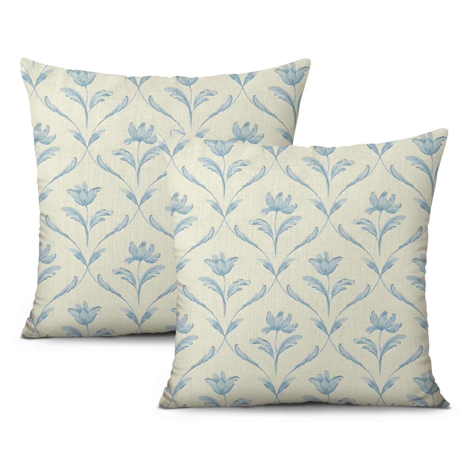 Luxury Blue Linen Pillow Covers Couch Pillow Covers,Throw Pillow Covers ...