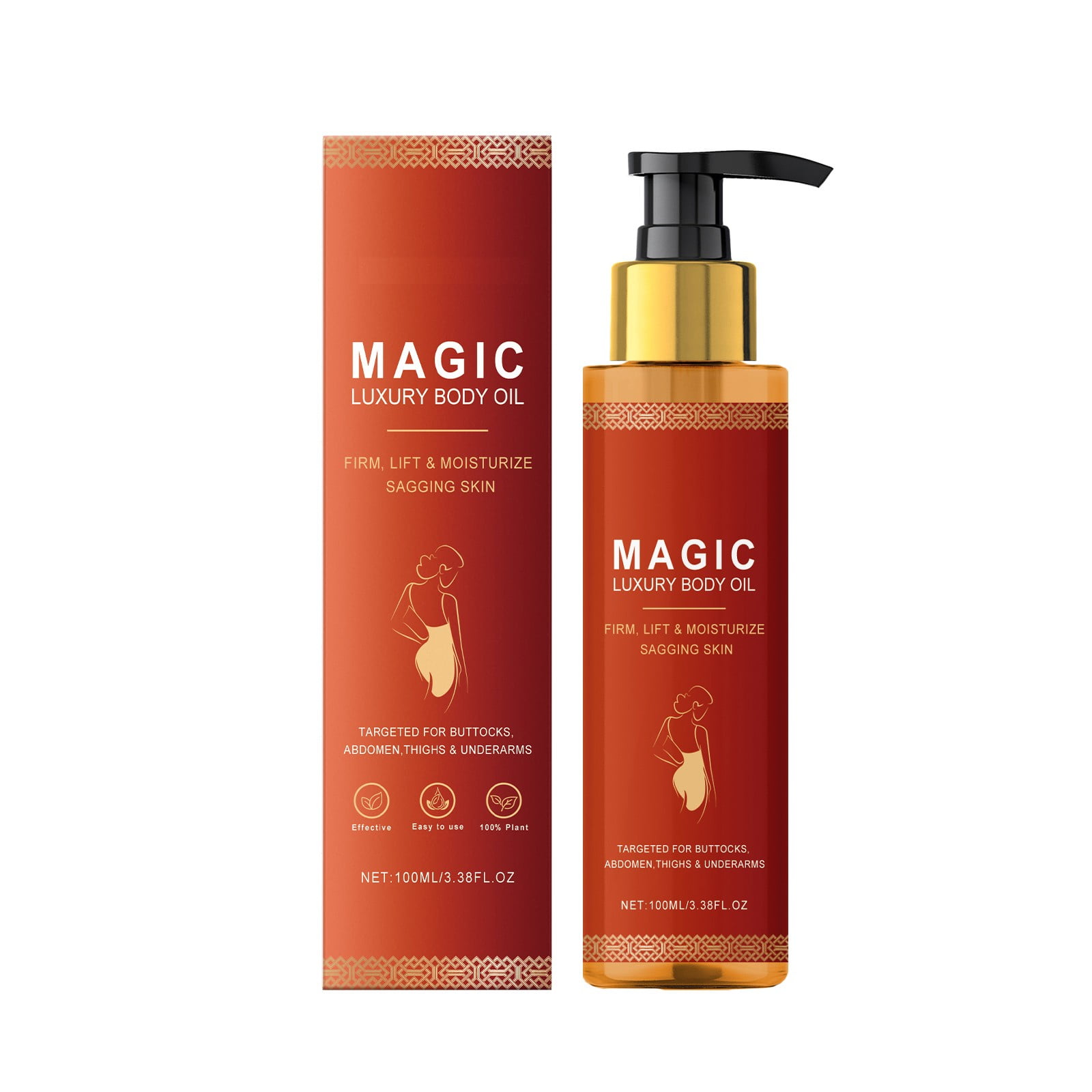 Luxury Body Oil 100ml Strafting Formula Reduces Fine Lines Improves Elasticity Quick Absorption ...
