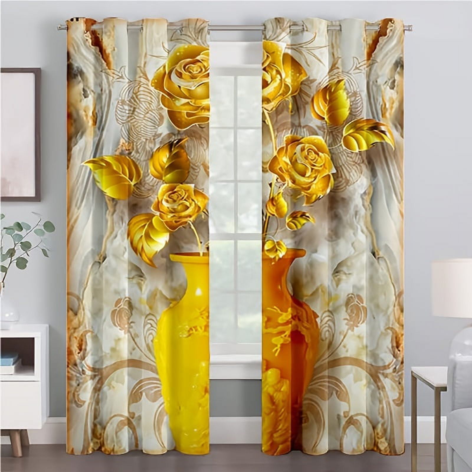 Luxury Bohemia Baroque Gothic Saba Abstract Window Curtains Blinds for ...