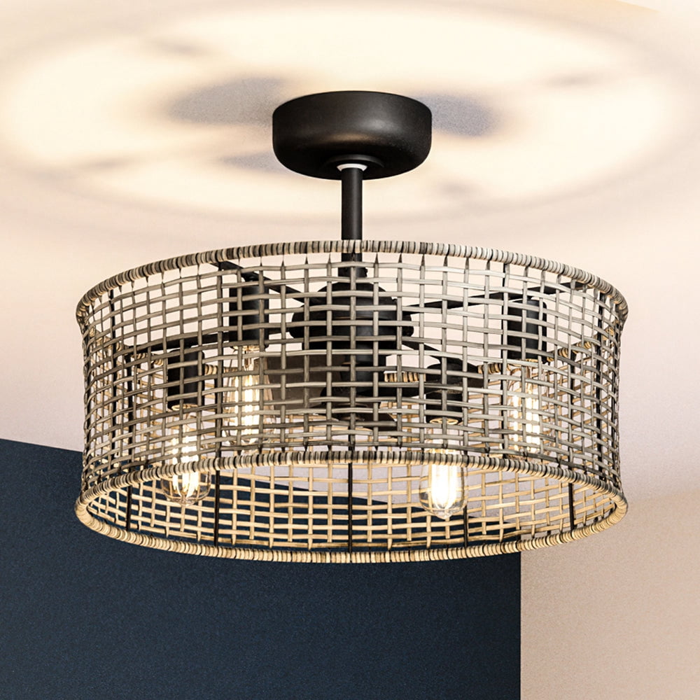 Luxury Bohemian Ceiling Fan, 17.875H x 25.25W, with Eclectic Style ...