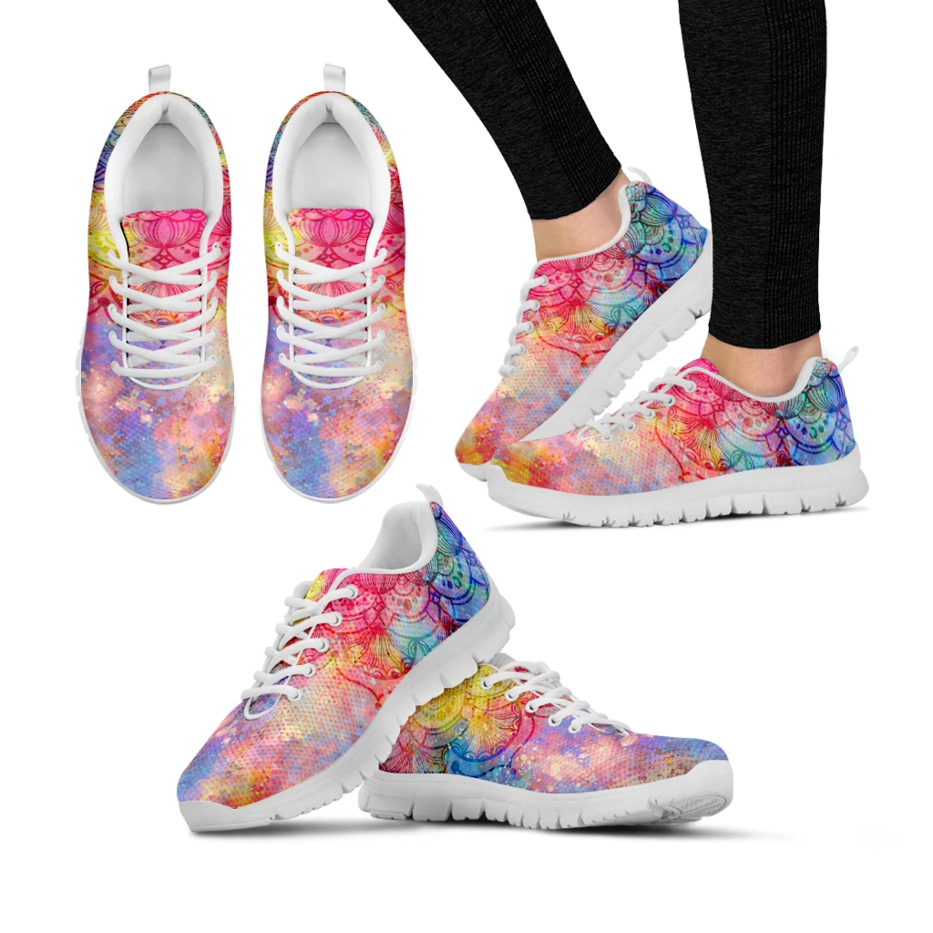 Luxury Brand Bohemian Mandala Floral Print Casual Sneakers Psychedelic ...