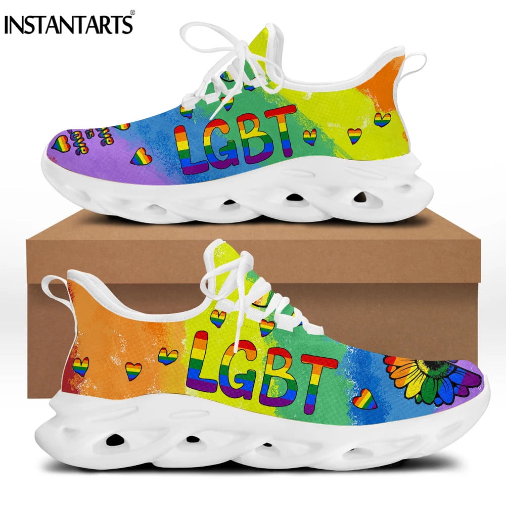 Luxury Brand Ladies Mesh Swing Sneakers Tie Dye LGBT Pride Sunflower ...