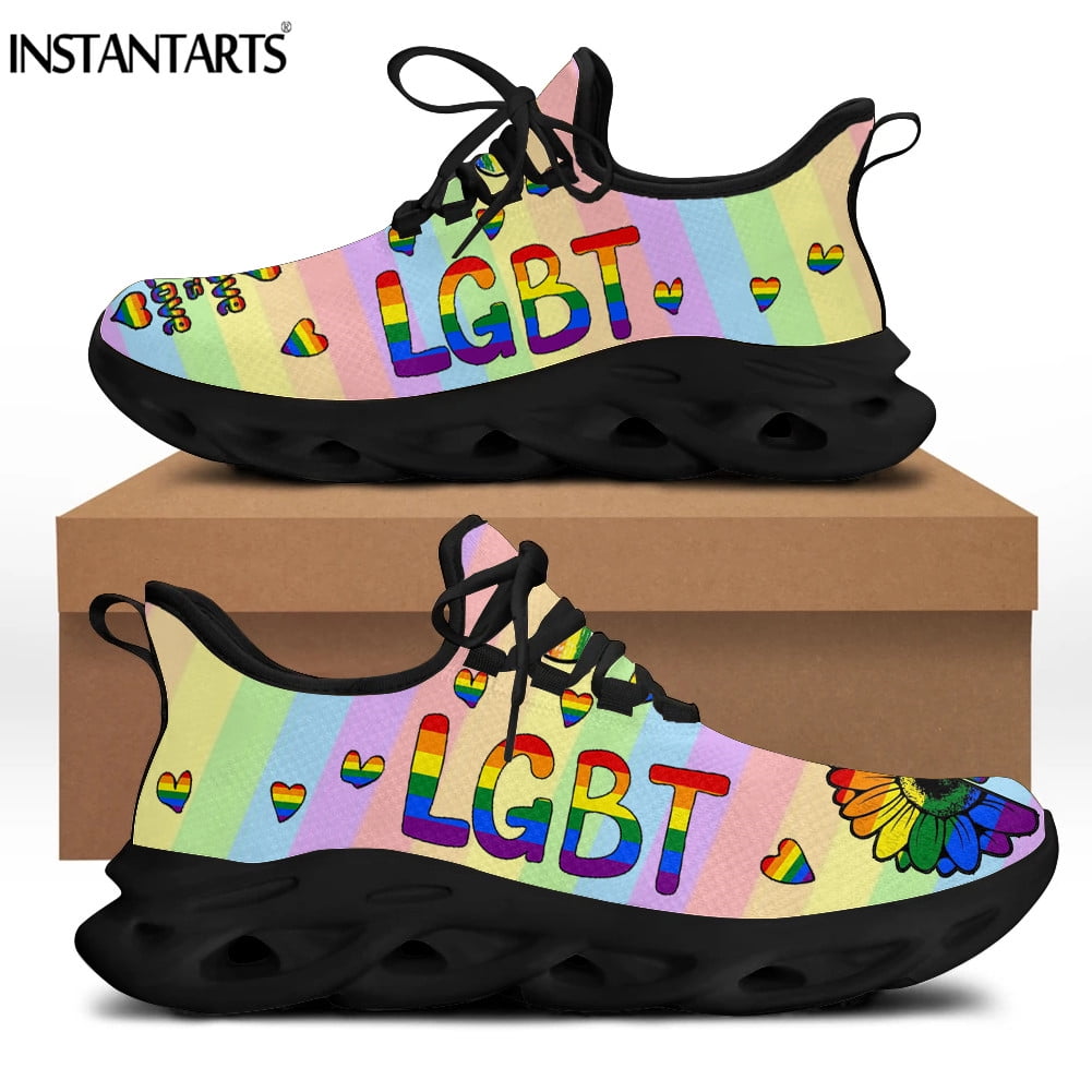 Luxury Brand Ladies Mesh Swing Sneakers Tie Dye LGBT Pride Sunflower ...
