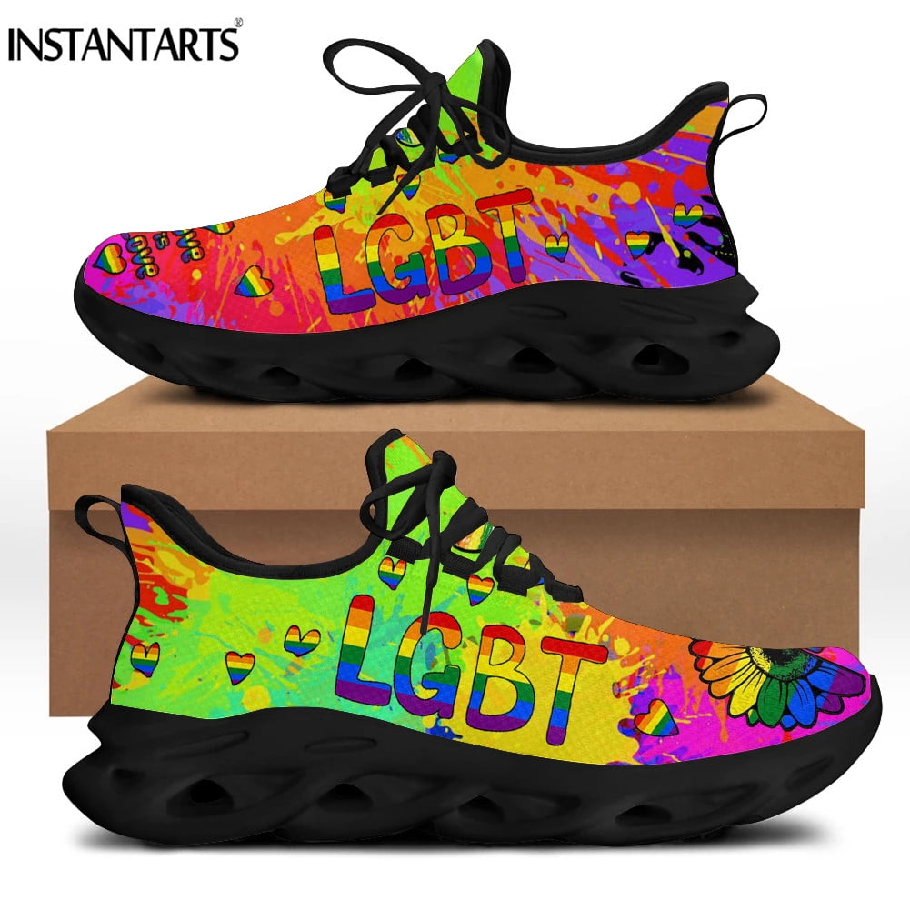 Luxury Brand Ladies Mesh Swing Sneakers Tie Dye LGBT Pride Sunflower ...