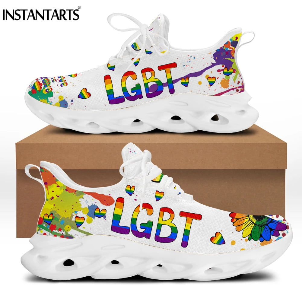 Luxury Brand Ladies Mesh Swing Sneakers Tie Dye LGBT Pride Sunflower ...