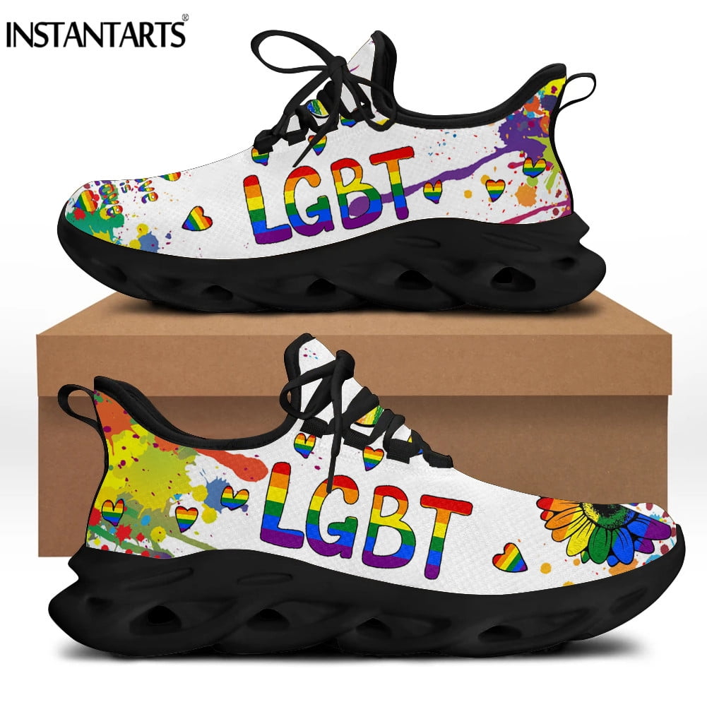 Luxury Brand Ladies Mesh Swing Sneakers Tie Dye LGBT Pride Sunflower ...