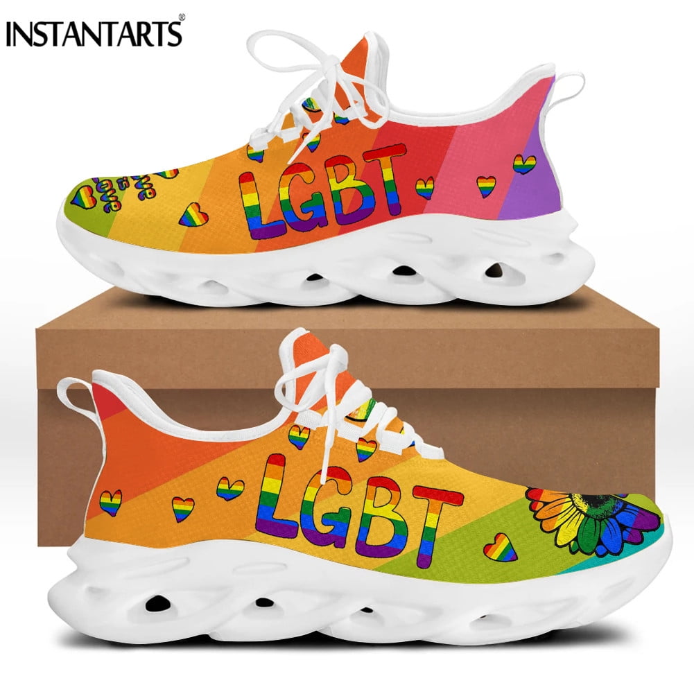 Luxury Brand Ladies Mesh Swing Sneakers Tie Dye LGBT Pride Sunflower ...