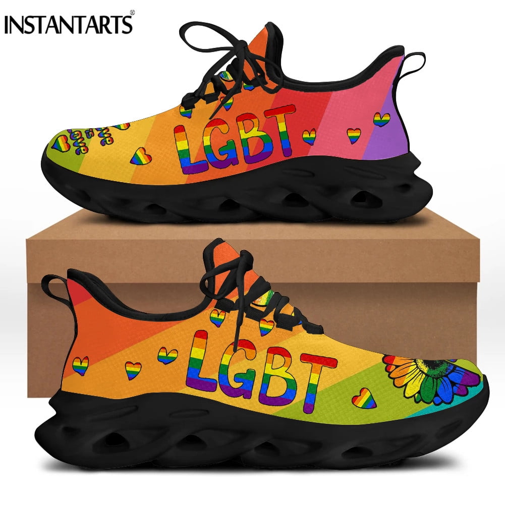 Luxury Brand Ladies Mesh Swing Sneakers Tie Dye LGBT Pride Sunflower ...