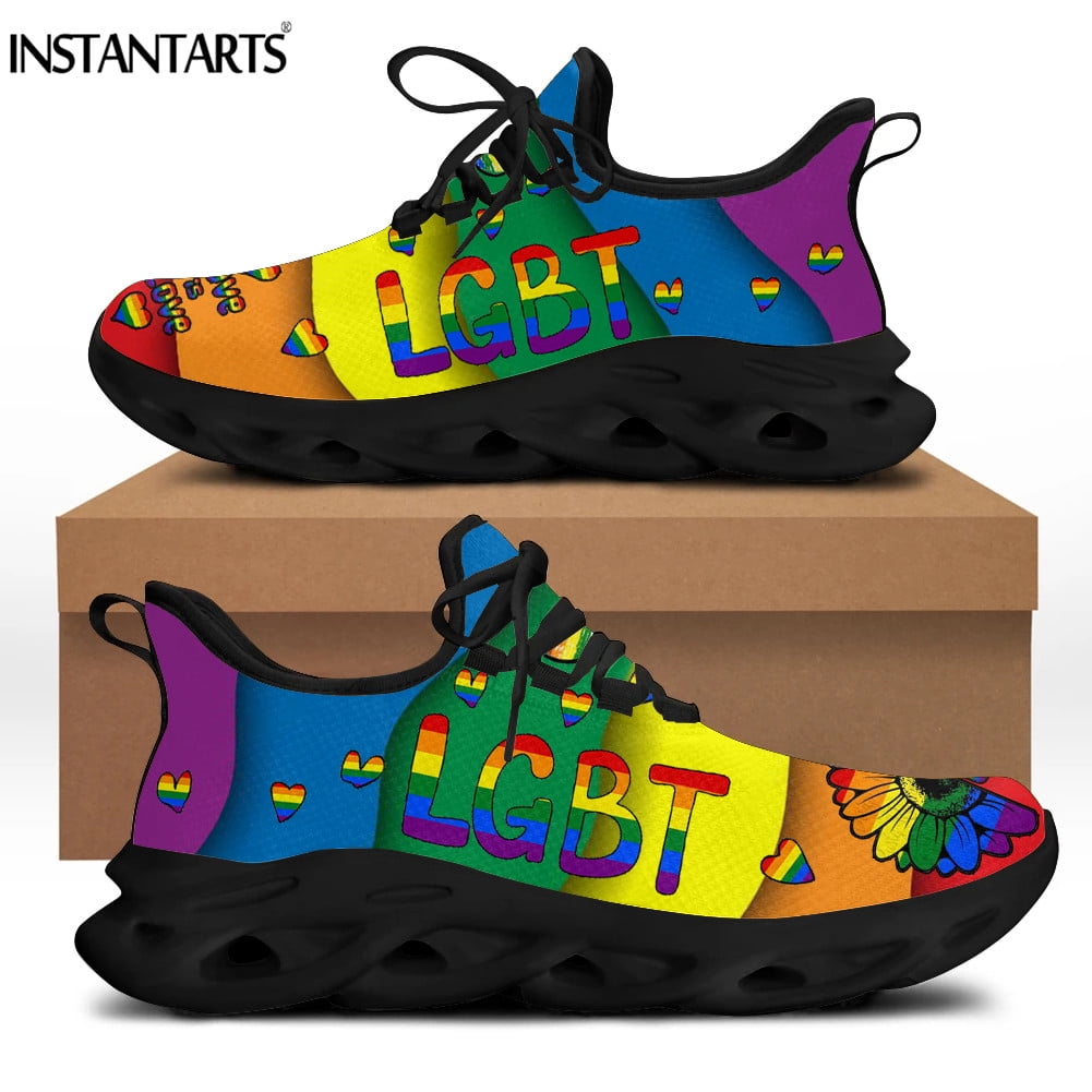 Luxury Brand Ladies Mesh Swing Sneakers Tie Dye LGBT Pride Sunflower ...