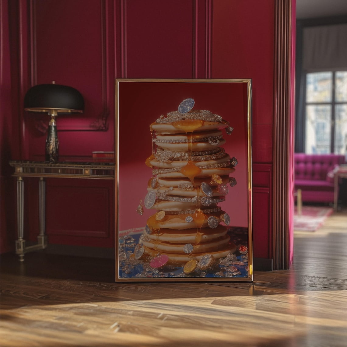 Luxury Breakfast Glam Food Pop Art Whimsical Coquette Decor, Unframed ...