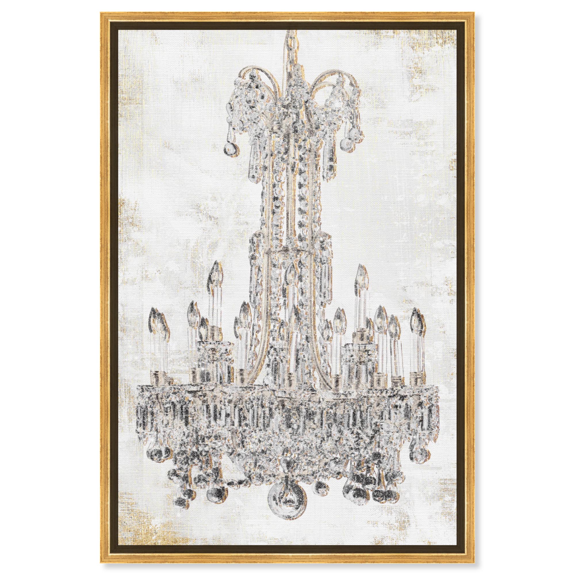 Luxury Bright Light Canvas Elegant White and Gold Art by Art Remedy ...