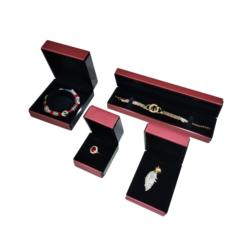 Luxury Brushed PU Leather Jewelry Box LED Lantern Box Proposal Ring Box Pendant Bracelet Holder ...