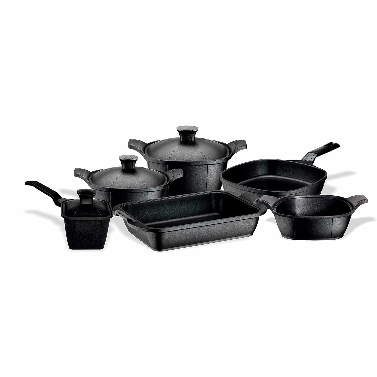 Luxury Cast Aluminum Complete "Cookware Set" - Nonstick, All Stovetops ...