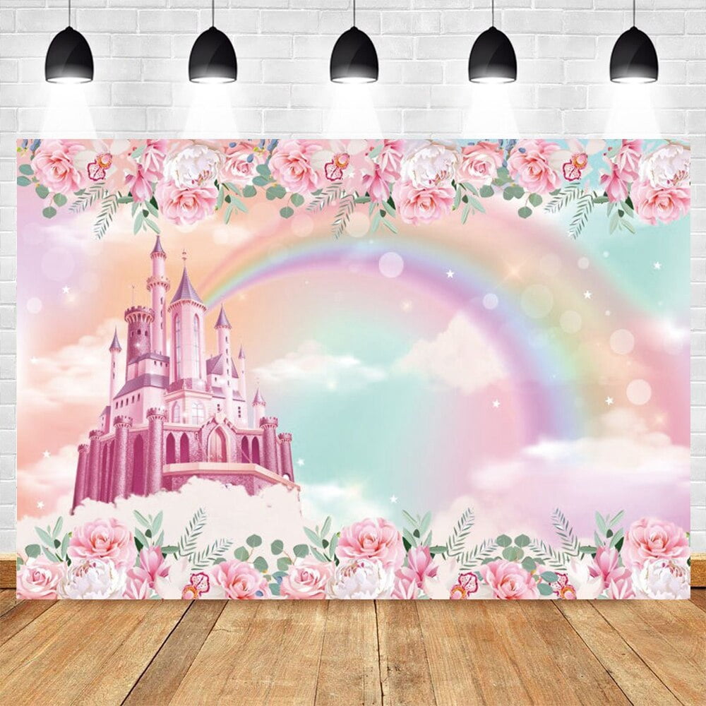 Luxury Castle Palace Church Scene Photography Backdrop Dreamy Flower ...