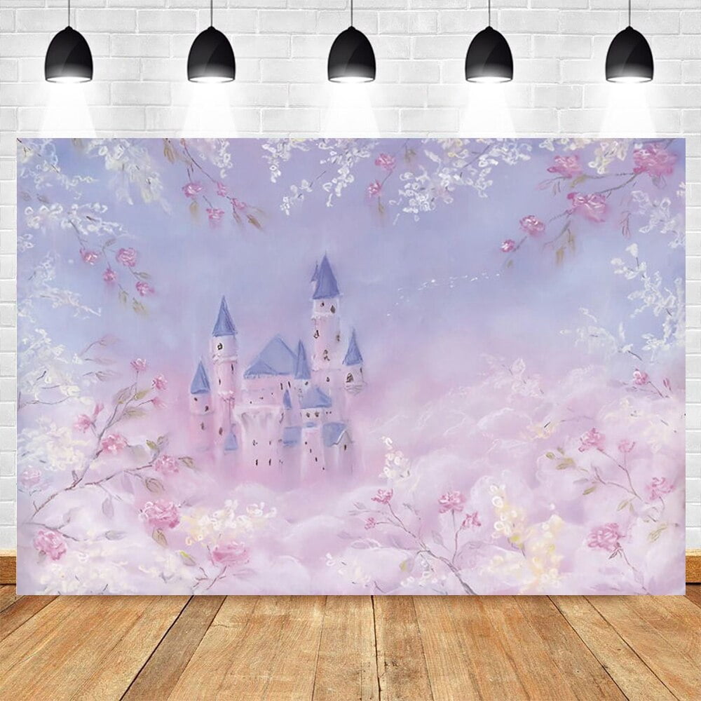 Luxury Castle Palace Church Scene Photography Backdrop Dreamy Flower ...
