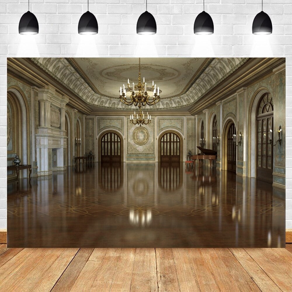 Luxury Castle Palace Church Scene Photography Backdrop Dreamy Flower ...