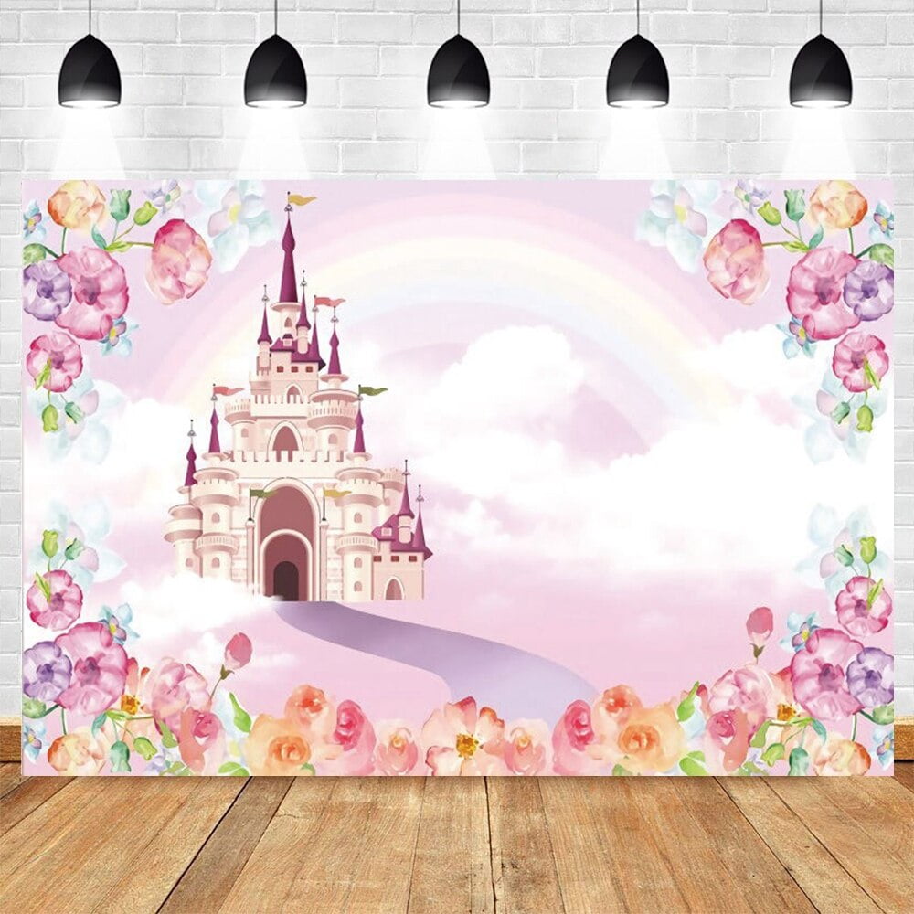 Luxury Castle Palace Church Scene Photography Backdrop Dreamy Flower ...