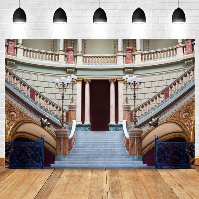 Luxury Castle Palace Church Scene Photography Backdrop Dreamy Flower ...