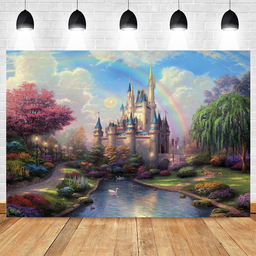 Luxury Castle Palace Church Scene Photography Backdrop Dreamy Flower ...