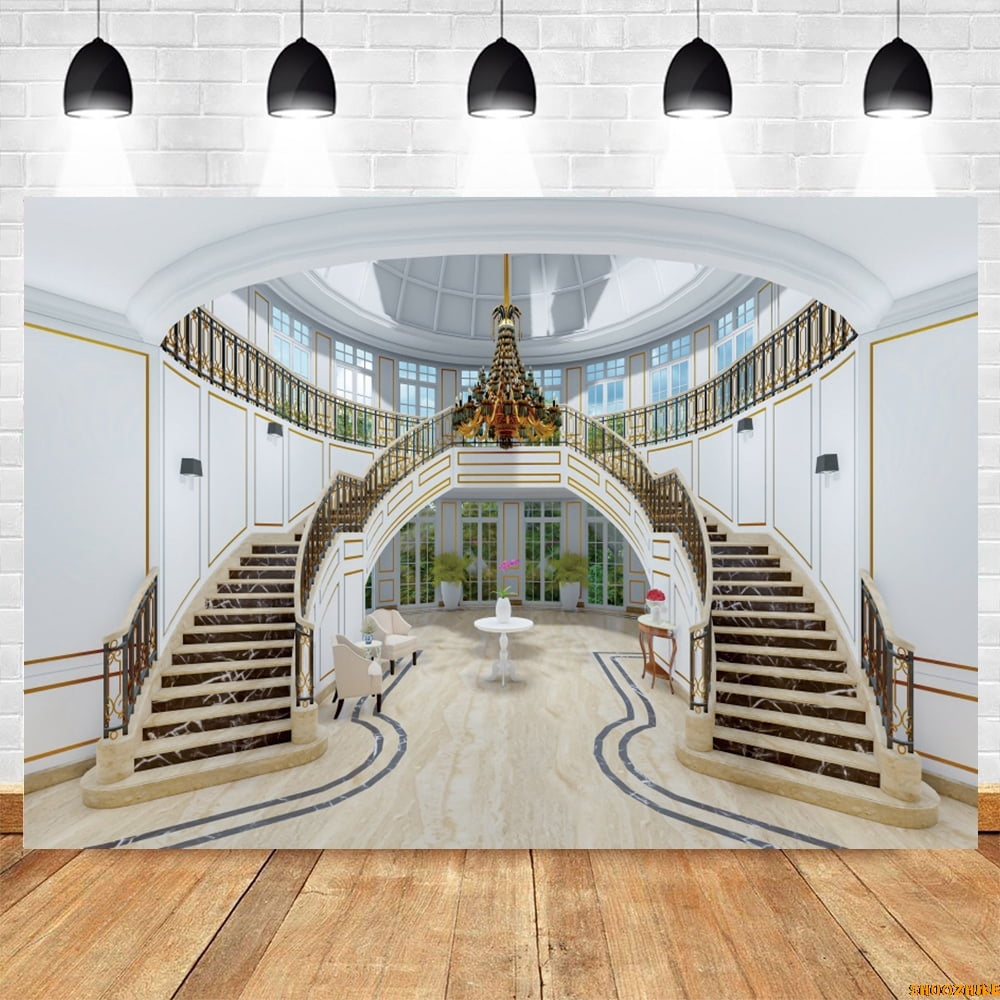 Luxury Castle Photography Backdrop Old Church Red Carpet Stairs Wedding ...