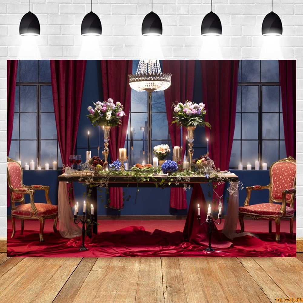 Luxury Castle Photography Backdrop Old Church Red Carpet Stairs Wedding ...