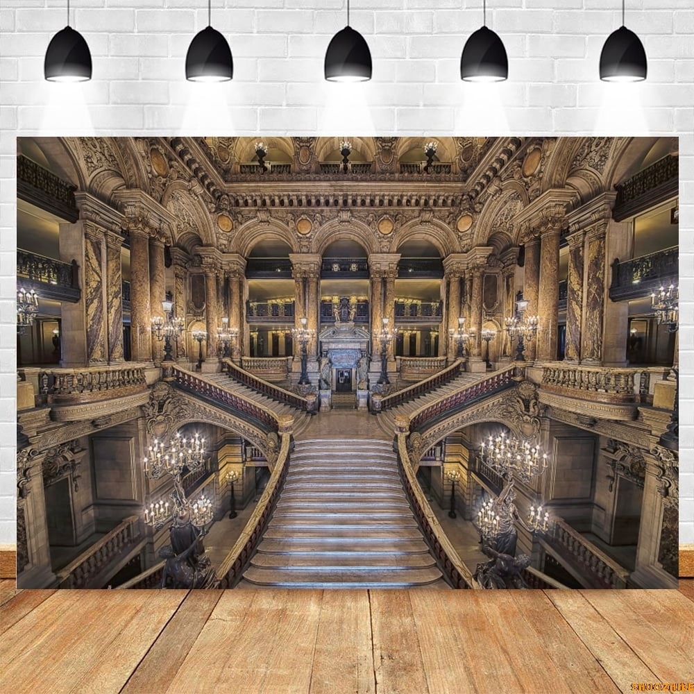 Luxury Castle Photography Backdrop Old Church Red Carpet Stairs Wedding ...