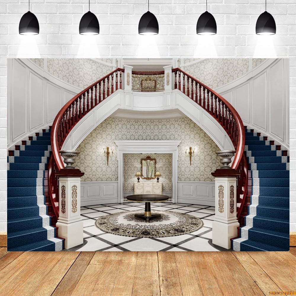Luxury Castle Photography Backdrop Old Church Red Carpet Stairs Wedding ...