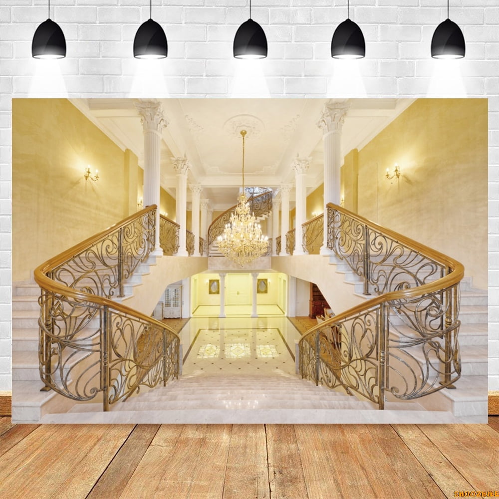 Luxury Castle Photography Backdrop Old Church Red Carpet Stairs Wedding ...