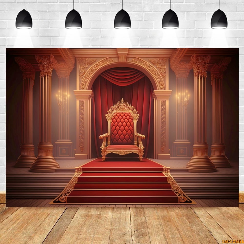 Luxury Castle Photography Backdrop Old Church Red Carpet Stairs Wedding ...