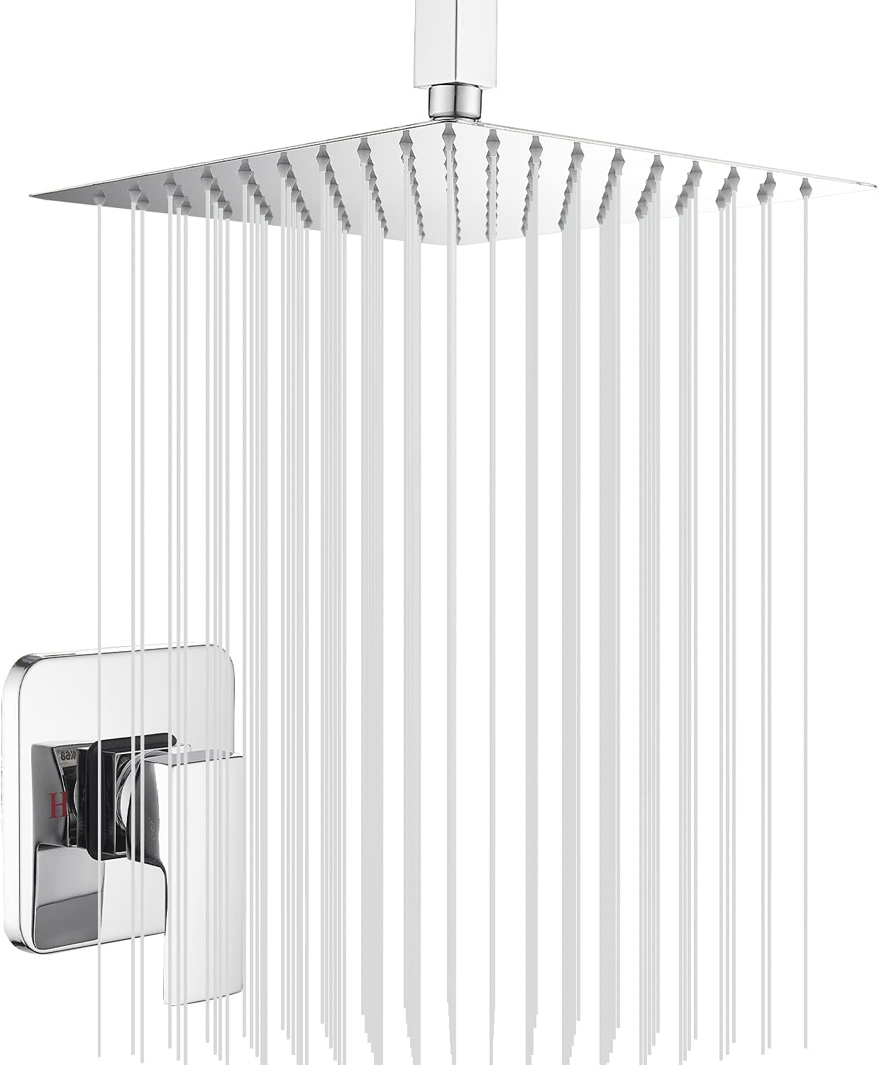Luxury Ceiling Shower System with 10 Inch Rainfall Shower Head ...