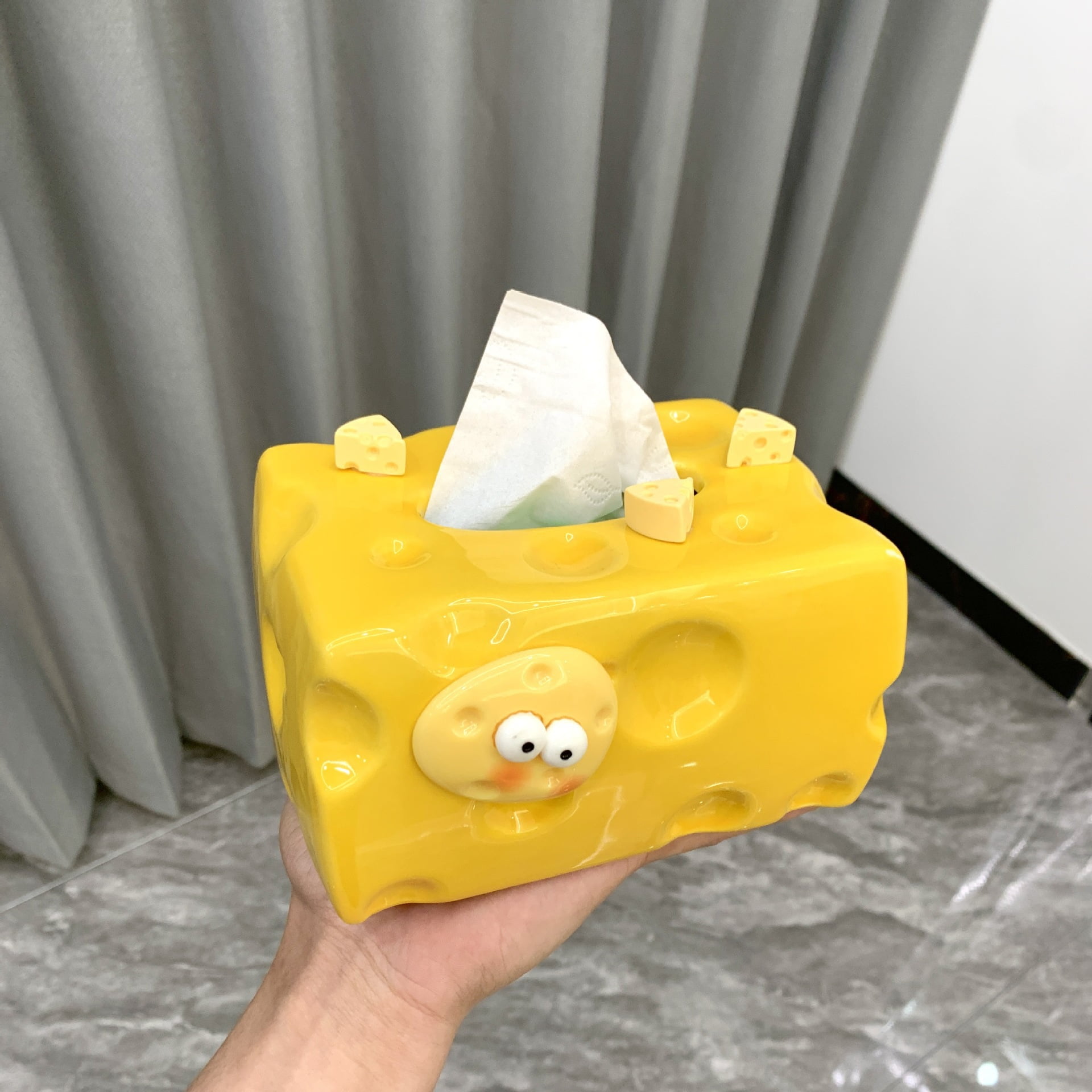 Luxury Ceramic Cheese-Themed Tissue Box for Living Room - High-End ...