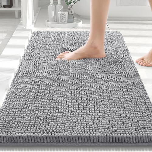 Luxury Chenille Bathroom Rugs 30x20, Extra Soft and Absorbent Shaggy ...