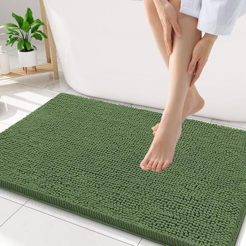 Luxury Chenille Bathroom Rugs 34x21, Extra Soft and Absorbent Shaggy ...