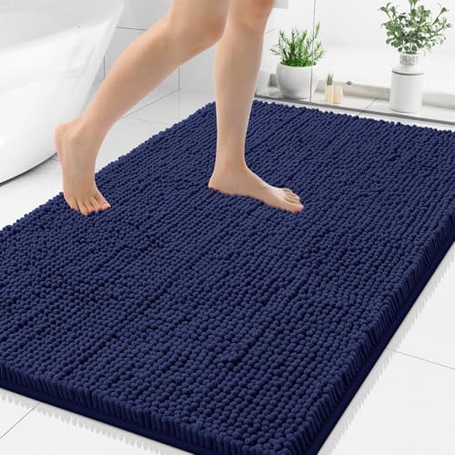 Luxury Chenille Bathroom Rugs 44x32, Extra Soft and Absorbent Shaggy ...