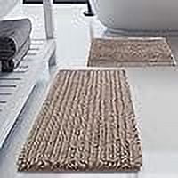 Luxury Chenille Light Brown Bathroom Rug Set (2 Pieces), Thickened Hot ...