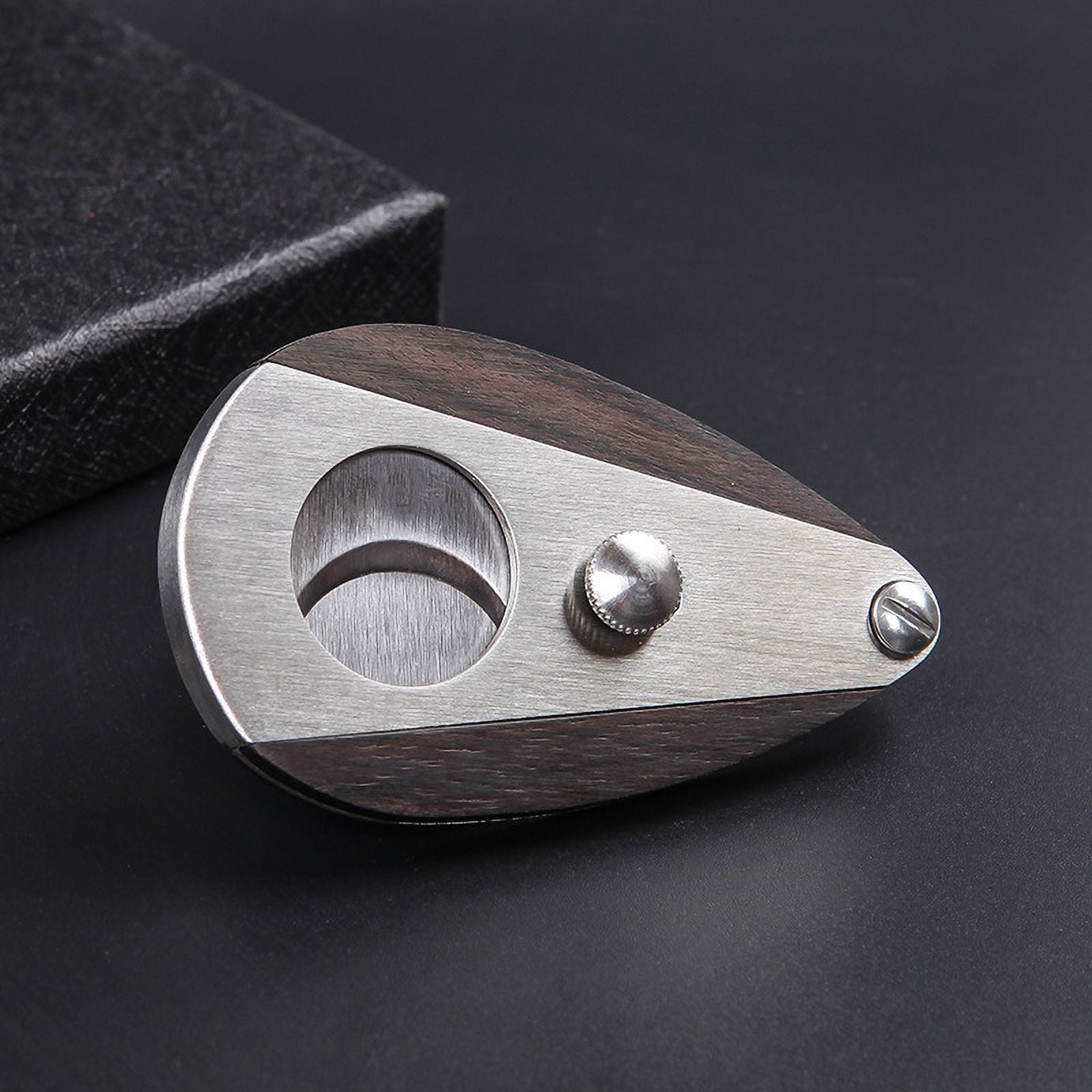Luxury Cigar Cutter Double Blade Guillotine Stainless Steel with Wood ...