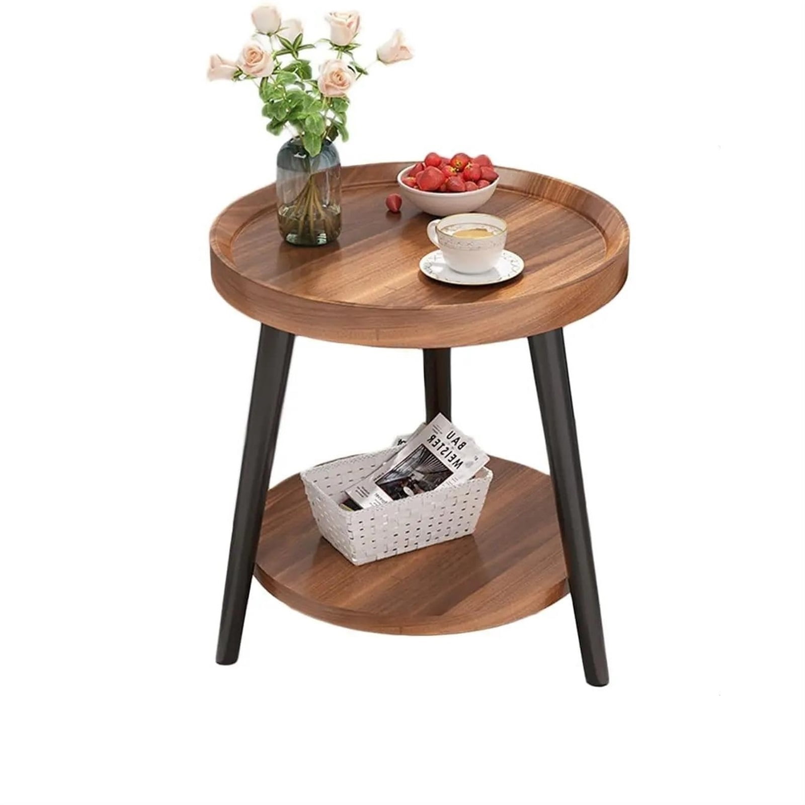 Luxury Coffee Table Modern Round Double Small Side Table Movable Small ...