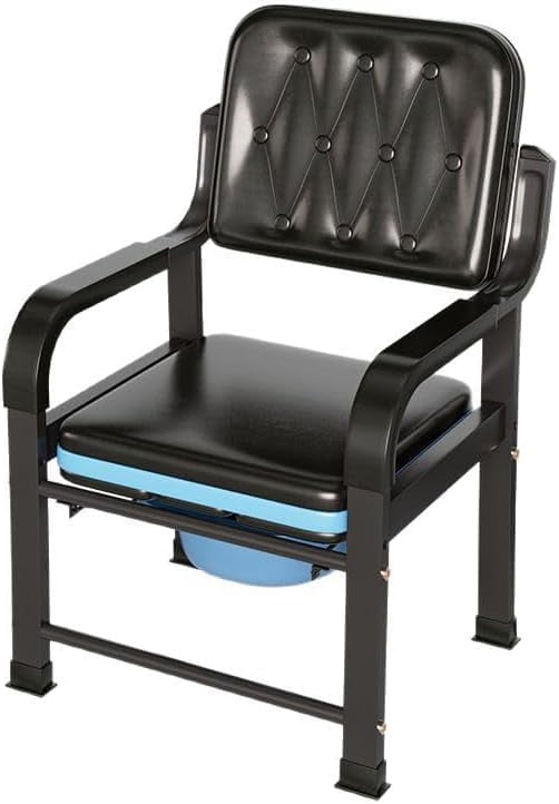 Luxury Comfort Commode Chair with Upholstery Heavy Duty Bedside Commode ...