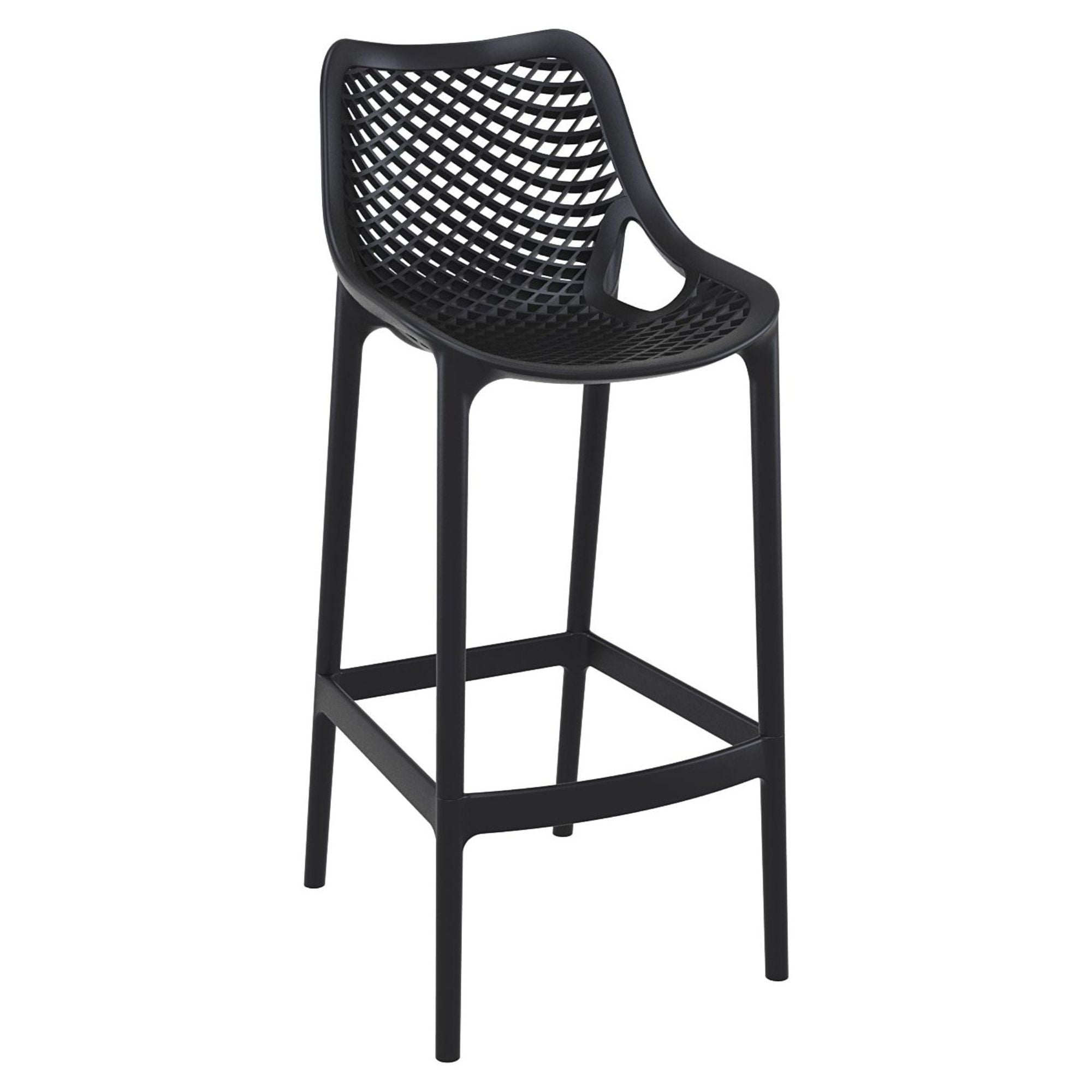 Luxury Commercial Living 41.25" Black Solid Patio Bar Stool - Walmart.com