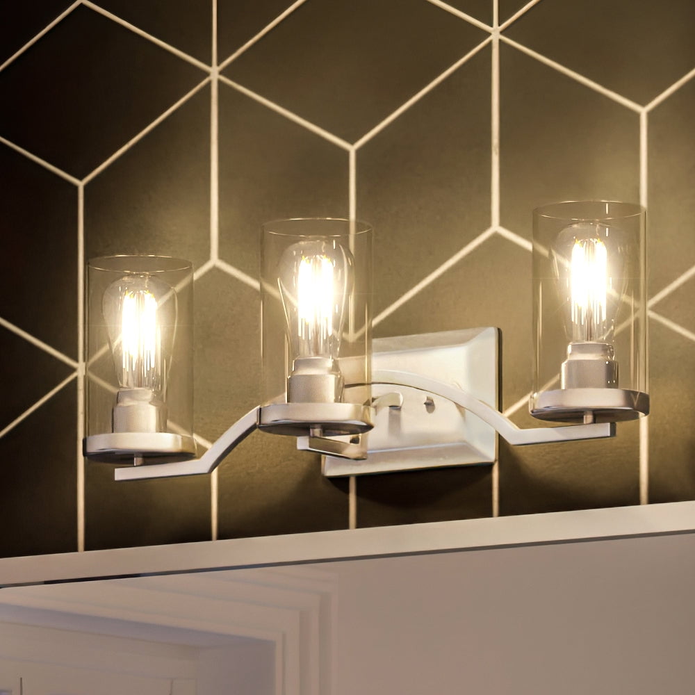 Luxury Contemporary Bath Light, 8H x 24W, with Modern Style, Brushed ...