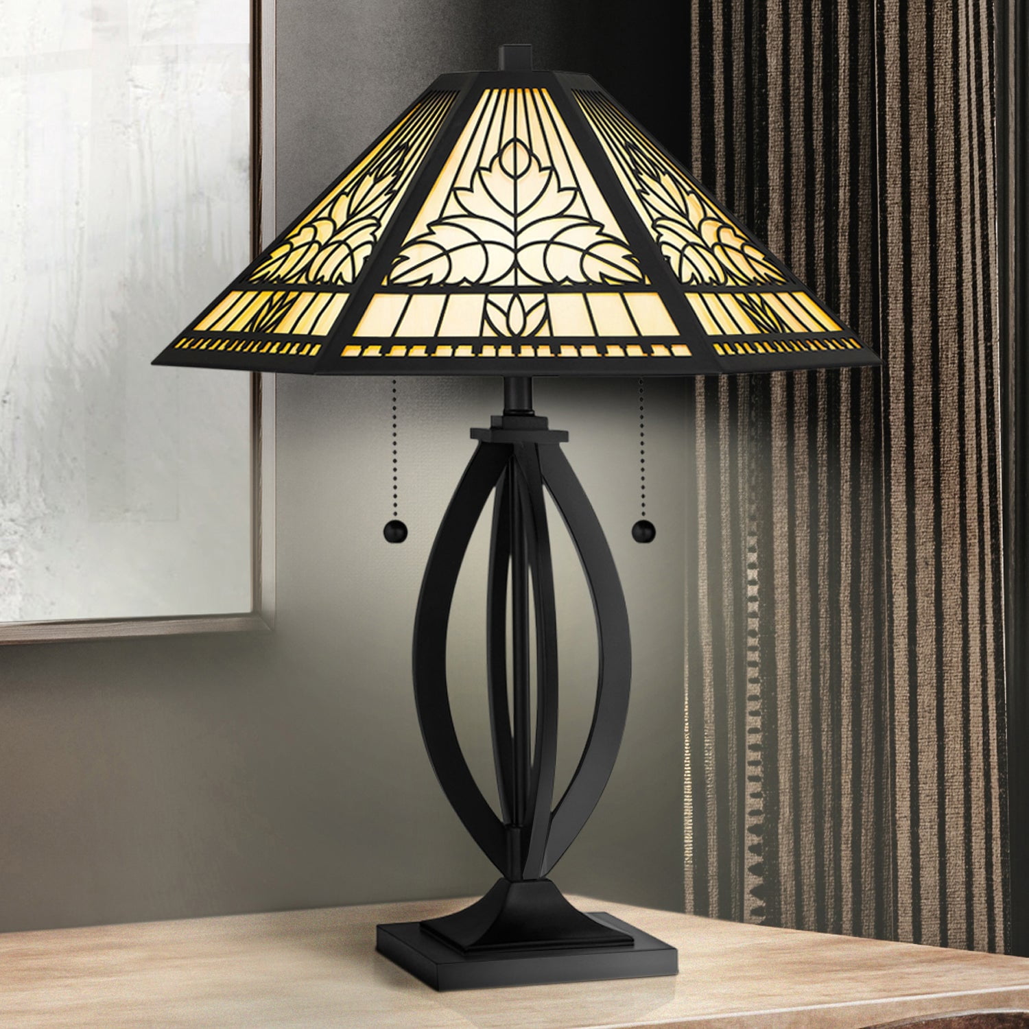 Luxury Cottagecore Tiffany Table Lamp, Large Size: 22.75''H x 18''W ...