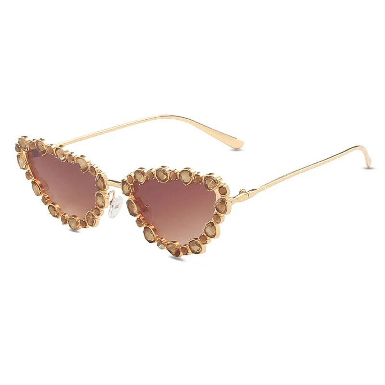 Luxury Crystal Women Cat Eye Sunglasses Trending Men Metal Frame Sun ...