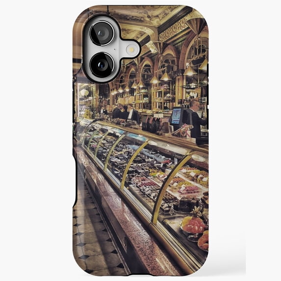 Luxury Department Store Green Gold Style Text iPhone Case 11 to 17 Pro ...