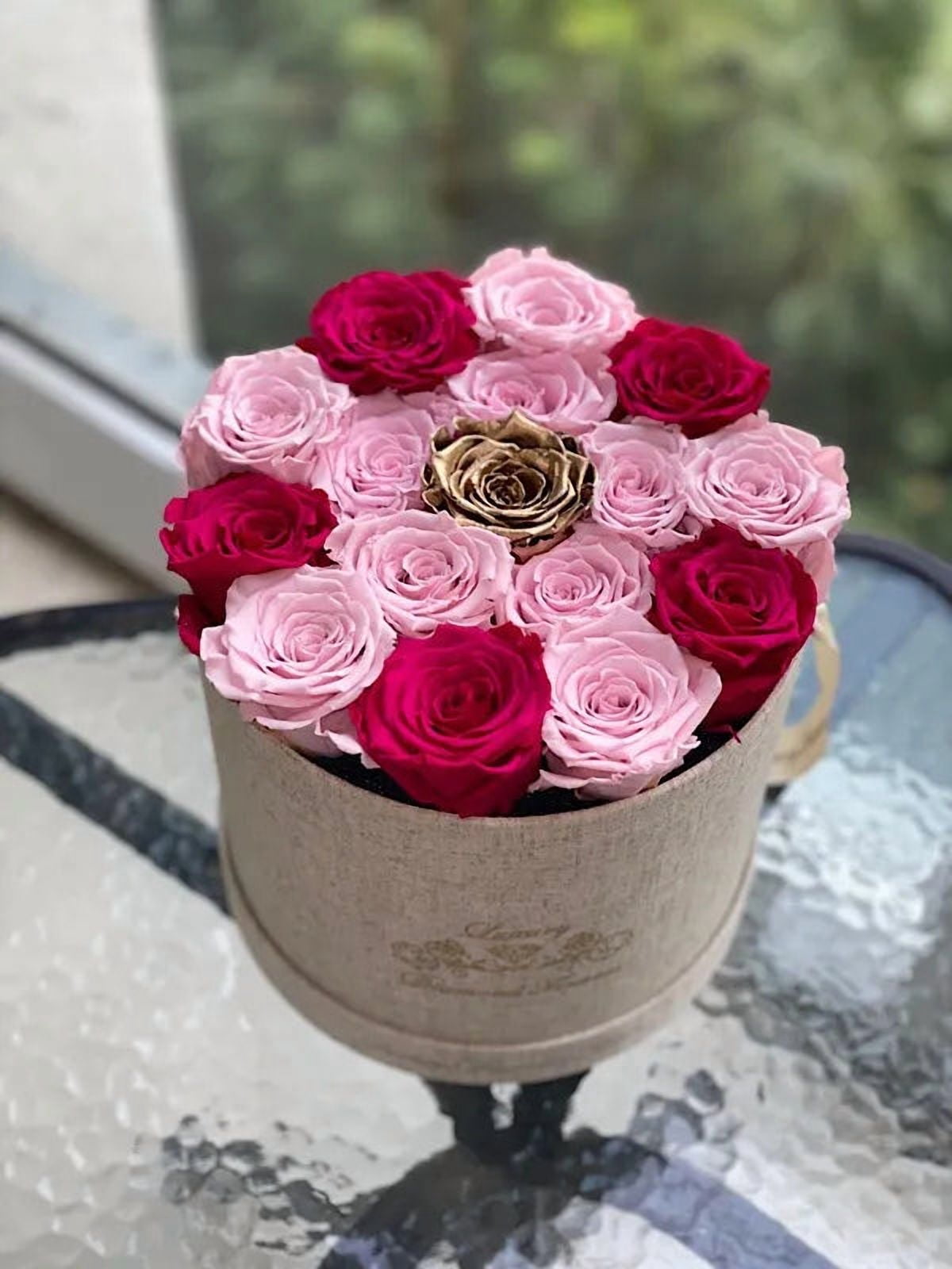 Luxury Diamond Flowers Bali 18 Forever Gold Rose Last Years - Box Color ...