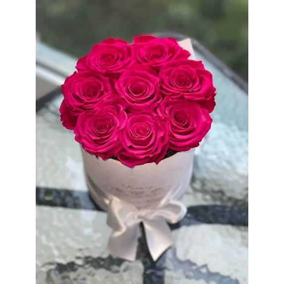 Luxury Diamond Flowers Manhattan Preserved Roses - Box Color: White ...