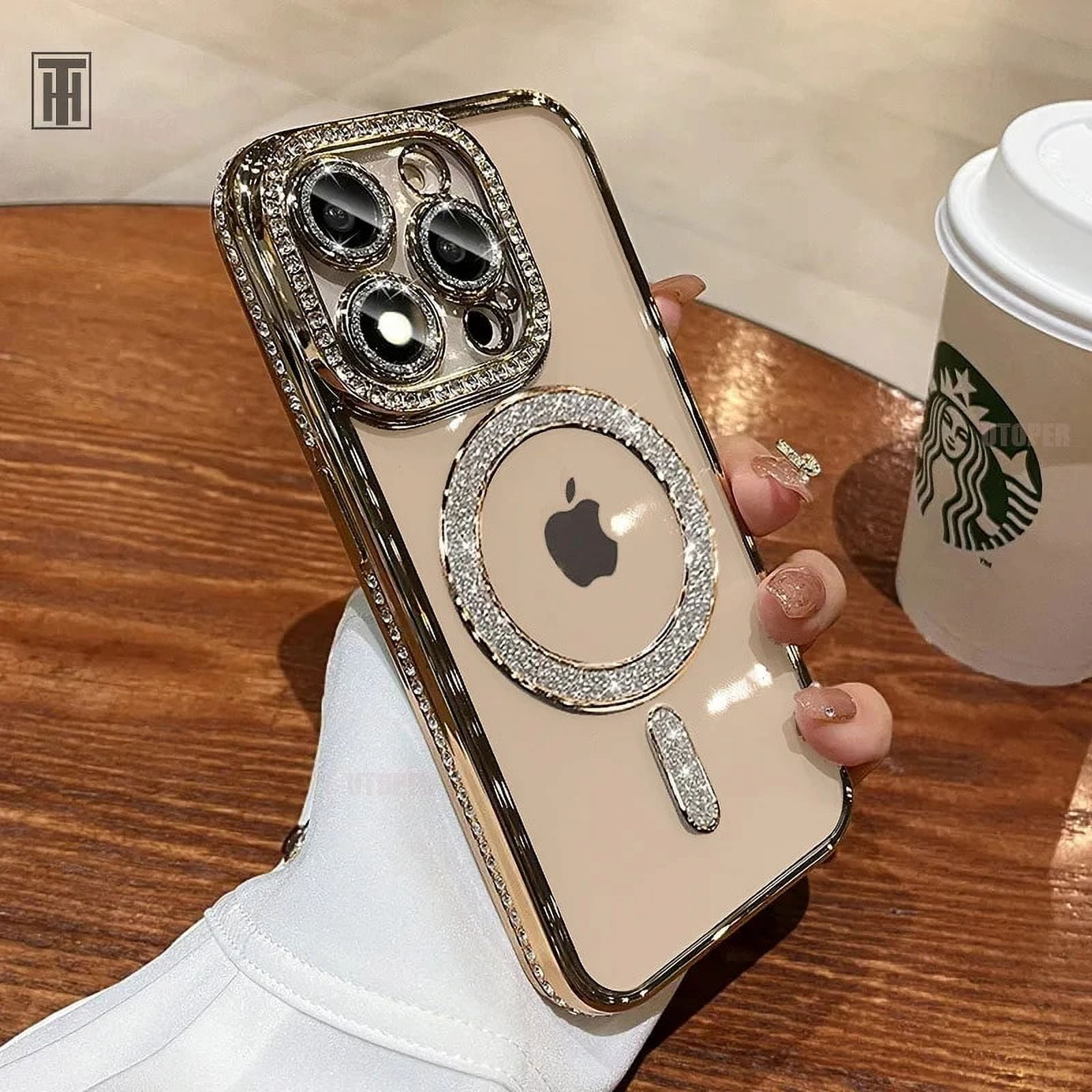 Luxury Diamond Lens Film Bling Case For iPhone 15 11 12 13 14 Pro Max ...