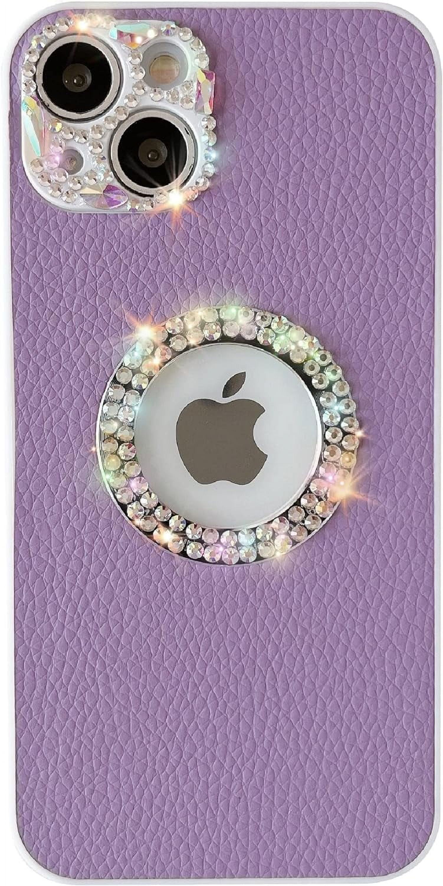 Luxury Diamond Logo Window Logo View Crystal Bling Glitter Leather ...